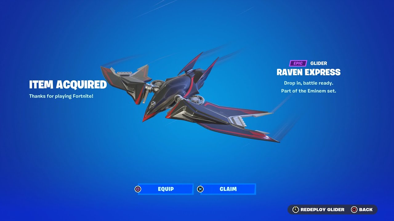 How To Get Raven Express Glider NOW FREE In Fortnite! - YouTube