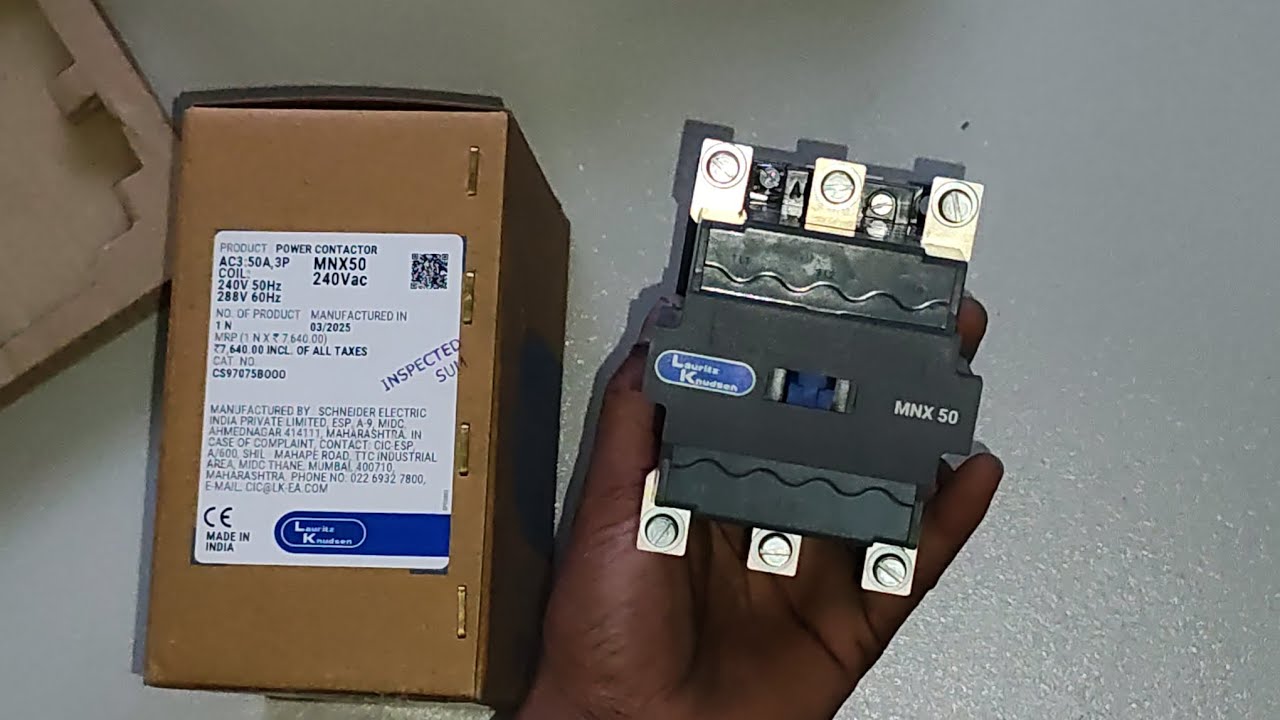 L&T Mnx 50 contactor unboxing and price review - YouTube