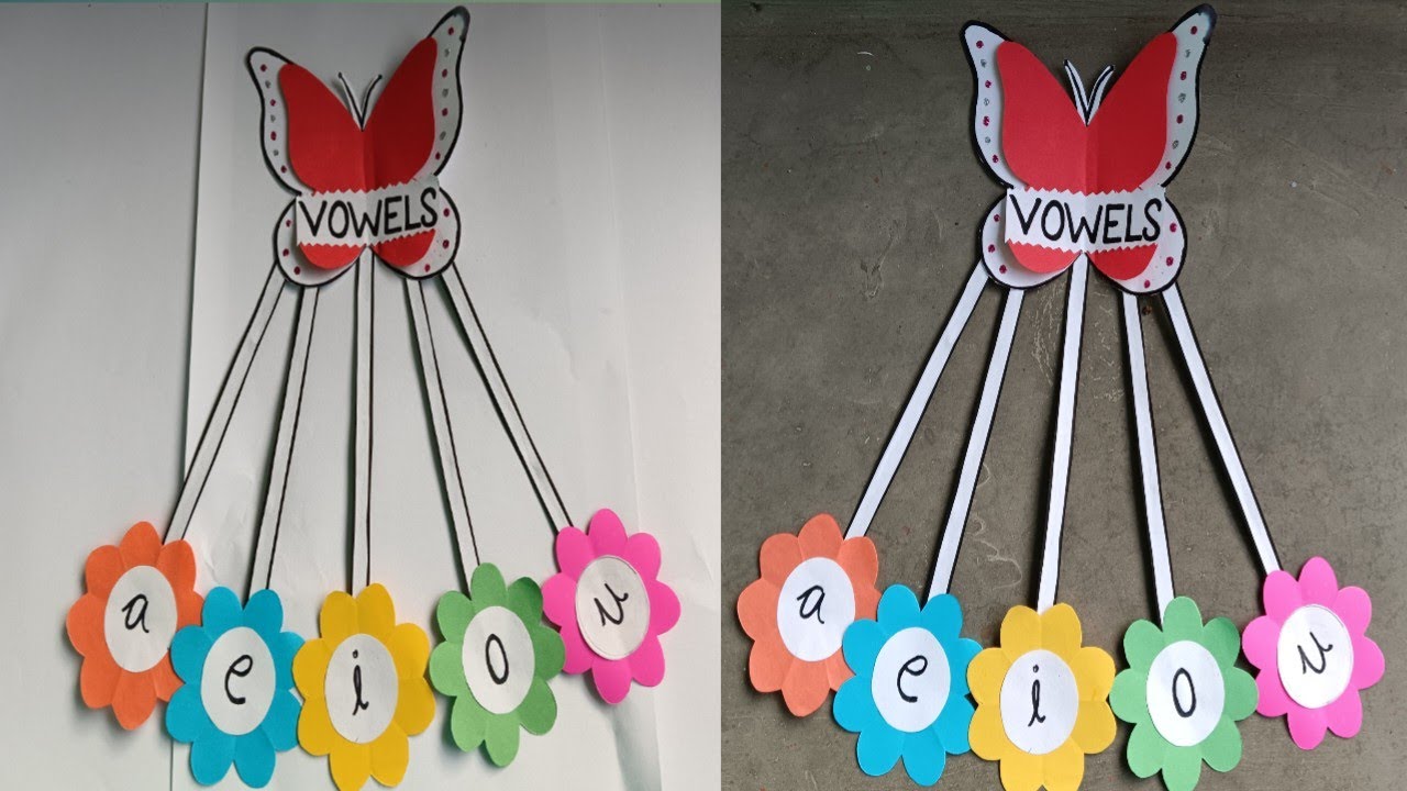 How to make Vowels Chart for Classroom/ Vowels Chart Ideas / English ...