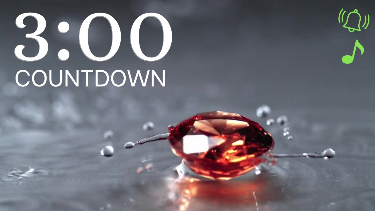 3 Minute Timer - Satisfying 4K Liquid In Motion Timer with Music and ...