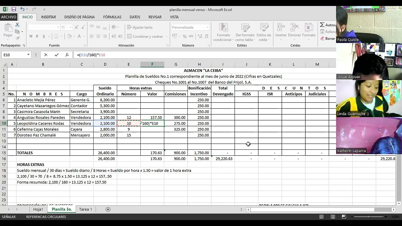 Clase 8 Planilla mensual Parte 2 - YouTube