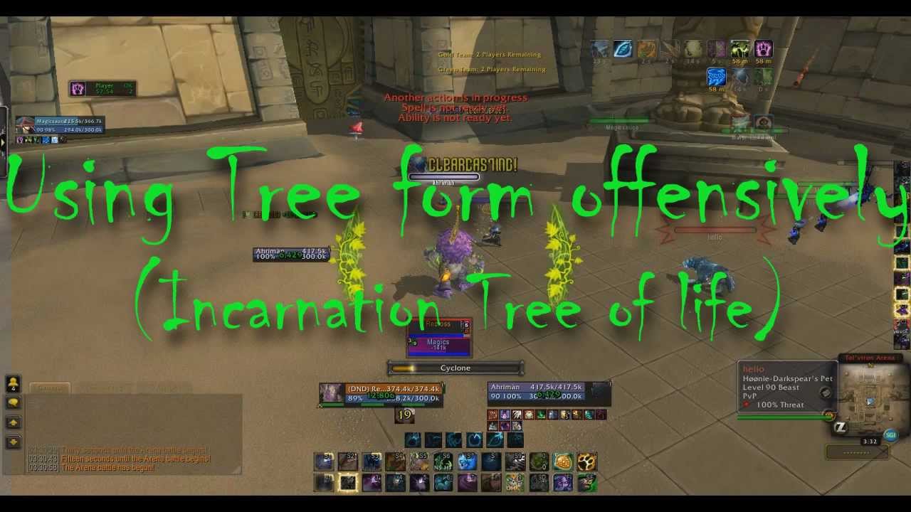 Resto Druid - HOW TO: Use Tree form offensively - YouTube