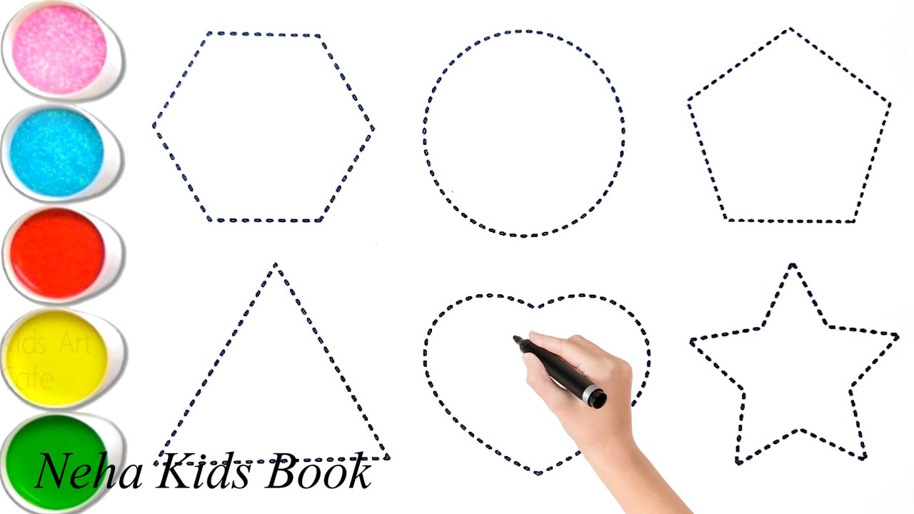 2d shapes drawing activity for kids,how to draw shapes,2d shapes,colors ...