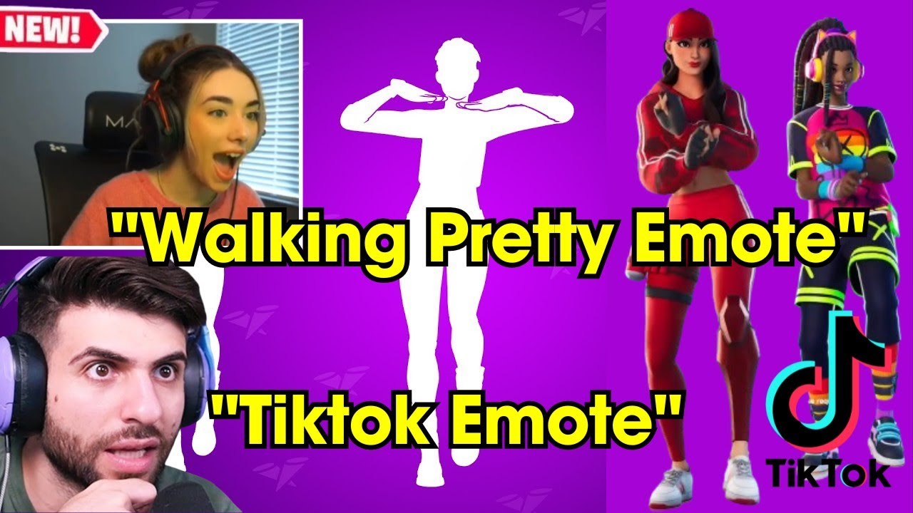 STREAMERS REACT TO *NEW* WALKIN PRETTY Tik Tok DANCE EMOTE in FORTNITE ...