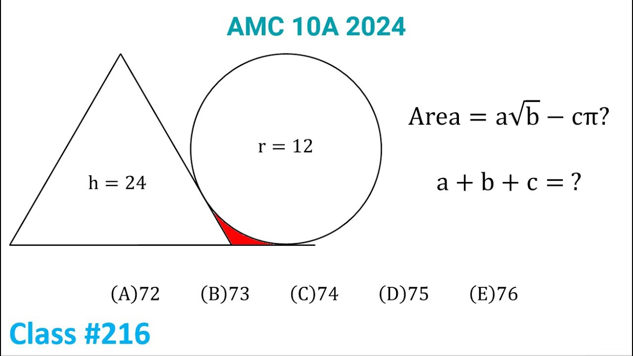 AMC 10B Preparation Geometry Math Tutor 10A Problems Solutions ...