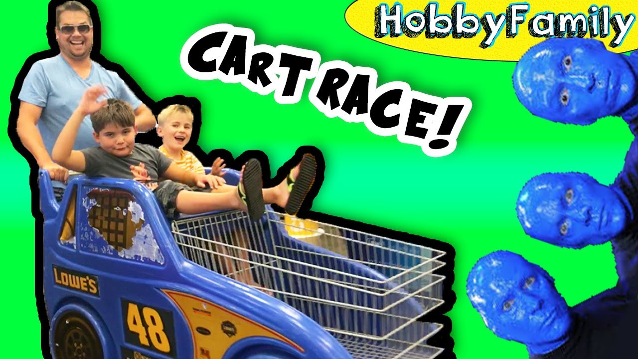Blue Man Group! Race Carts + Funny Faces and HobbyBear Flashlight Vlog ...