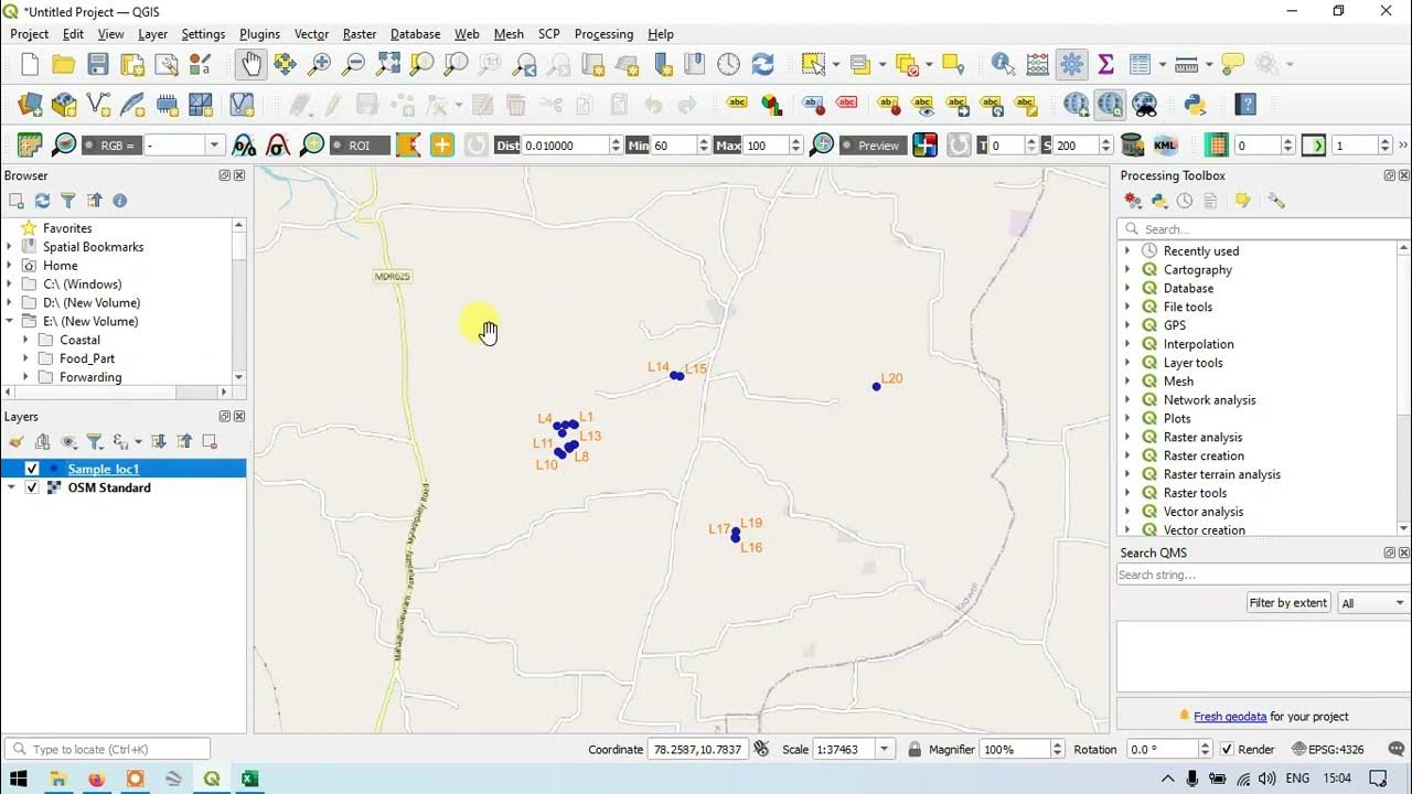 QGIS Basic #8: Import Excel file & Convert to Layer - YouTube