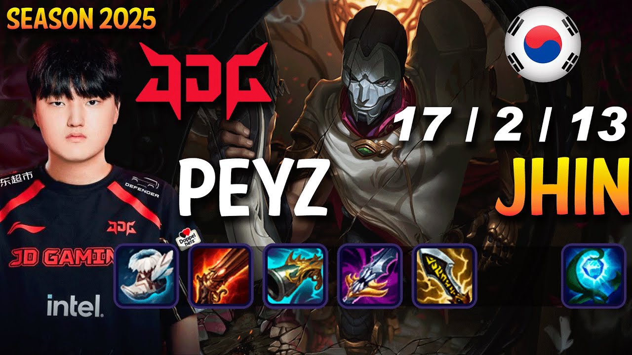 JDG Peyz JHIN vs XAYAH ADC - Patch 15.6 KR Ranked | lolrec - YouTube