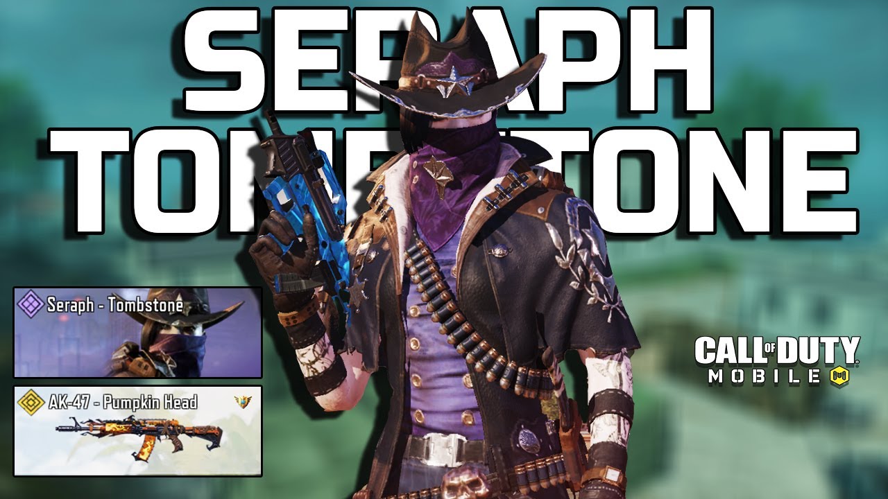 SERAPH TOMBSTONE GAMEPLAY LEGENDARY AK-47 PUMPKIN HEAD COD MOBILE ...