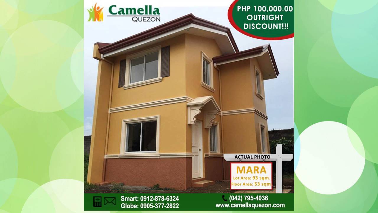 MARA house and lot in promo by Camella Quezon - YouTube