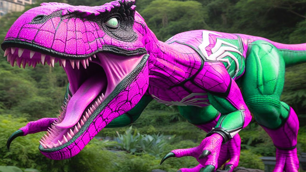 Hunting found Jurassic World evolution 2 T-Rex Iron Man Spider-Man ...