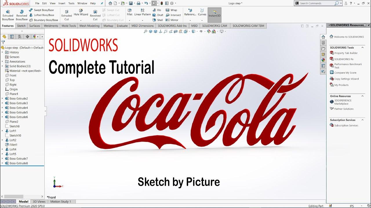 Solidworks Tutorial Sketch Picture In Solidworks Coca Cola Logo solidworks-tutorial-sketch-picture-in-solidworks-coca-cola-logo