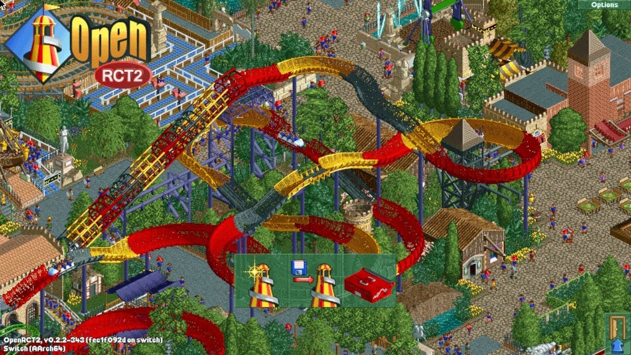 Rollercoaster tycoon (open rct 2) - YouTube