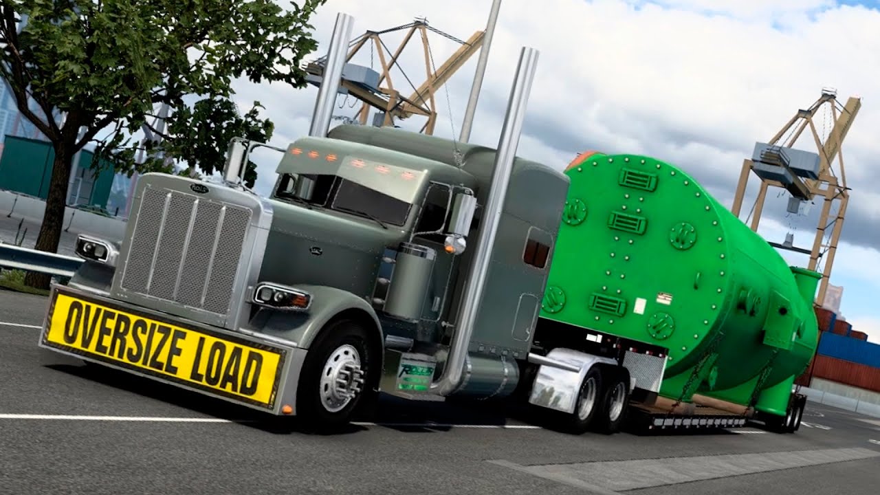 JLR Express Peterbilt 379, ZeeMods CAT C15 6NZ Oversize load part I #69 ...