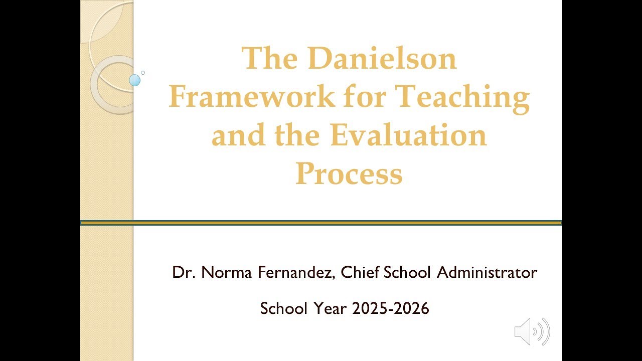 Danielson Framework and Eval Updates 25 26 - YouTube