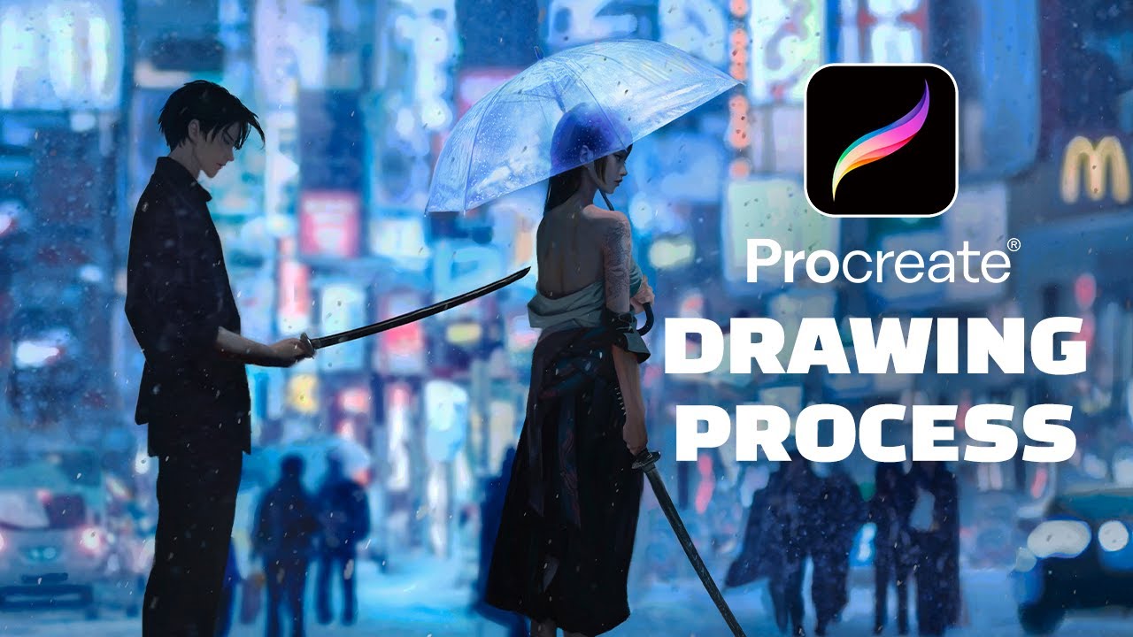 12AM 🏻【Part 3】Drawing Process with iPad Pro & Procreate - YouTube