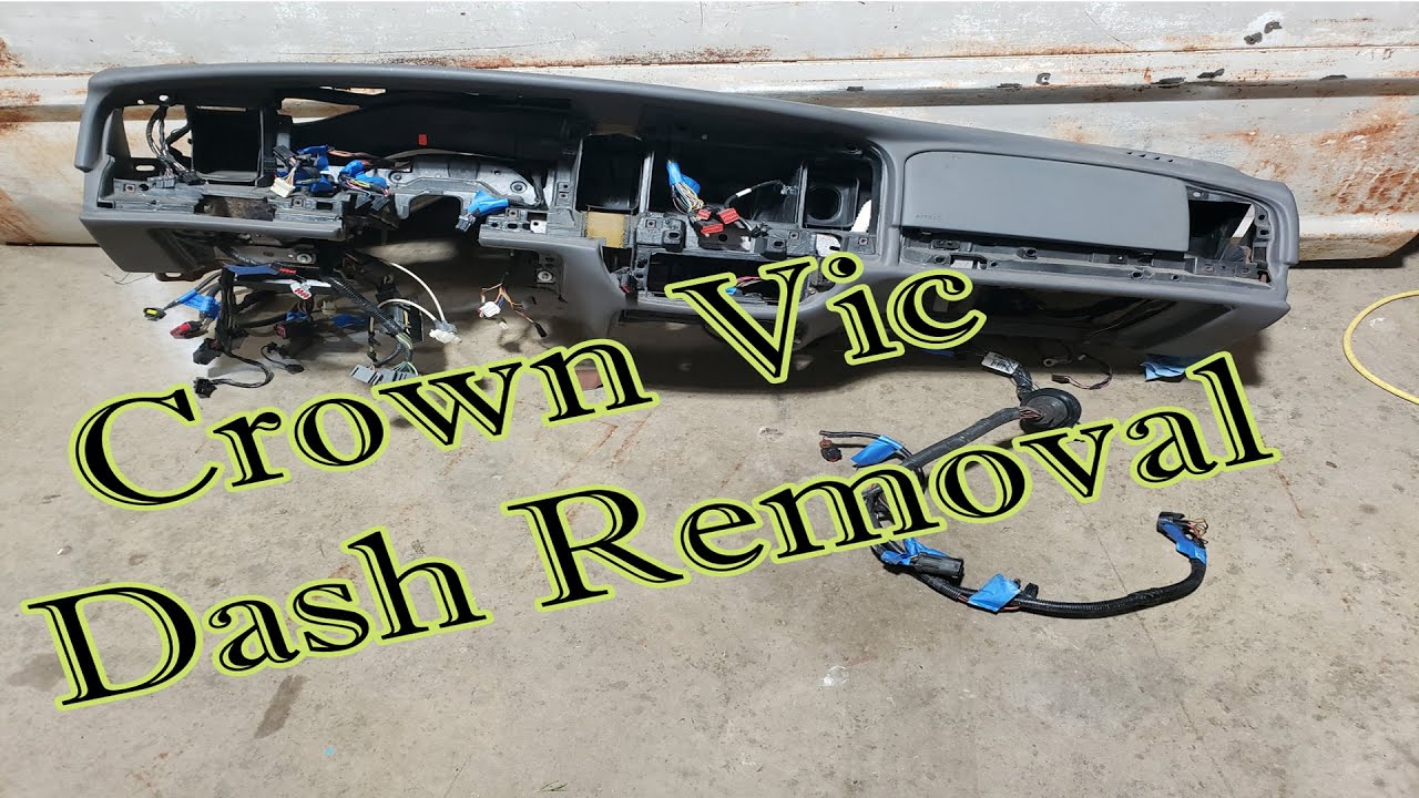 Ford F100 truck Crown Vic frame swap build - removing Crown Vic dash ...