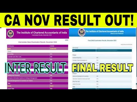 ca inter result out || ca final result out ||How to check ca inter and ...