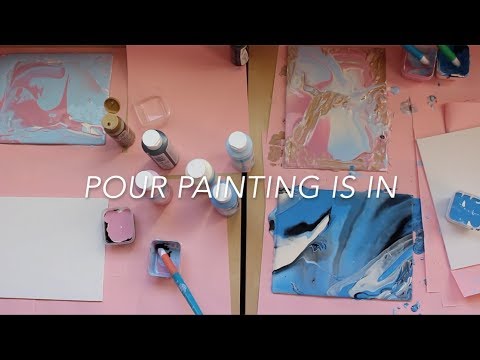 Pour Painting with Dollar Store Supplies - YouTube
