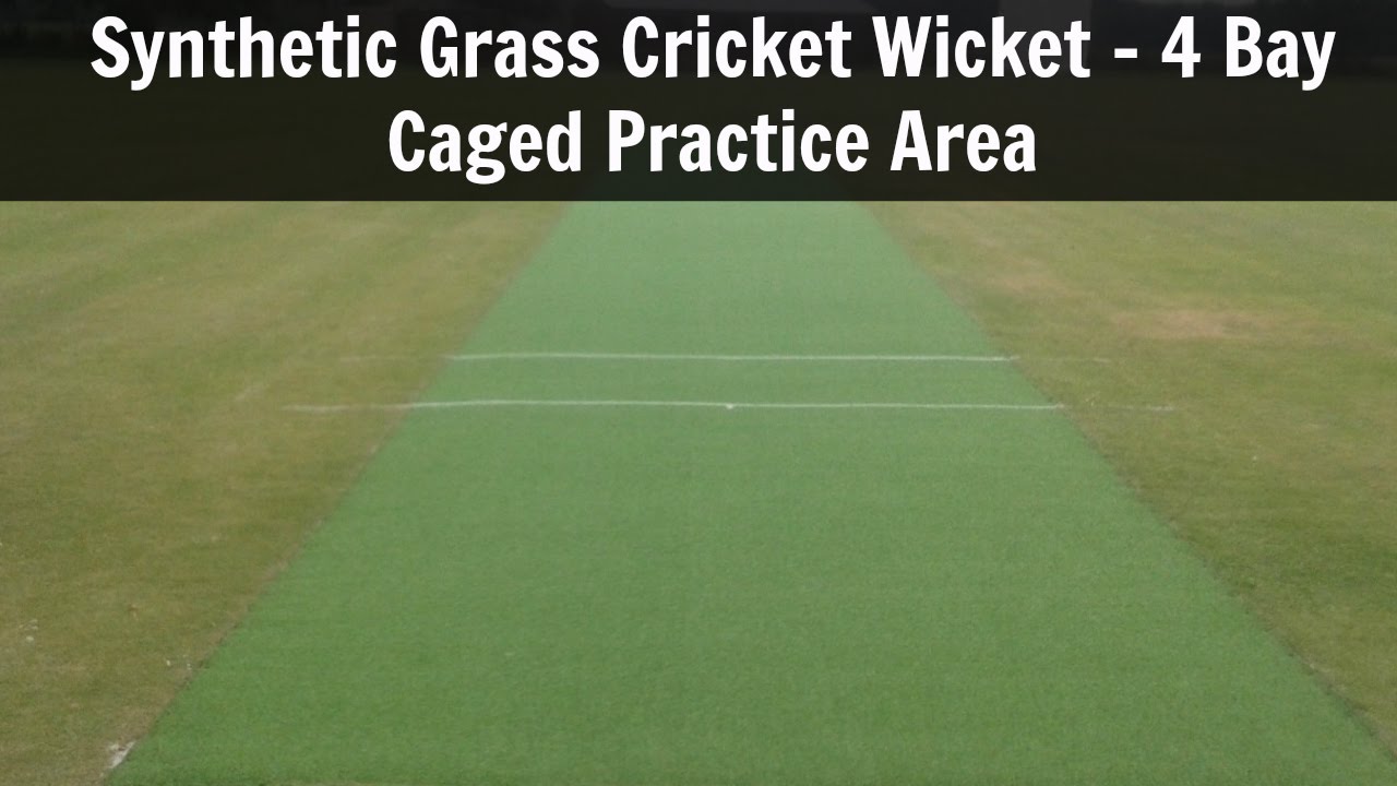 Synthetic Grass Cricket Wicket – 4 Bay Caged Practice Area - YouTube