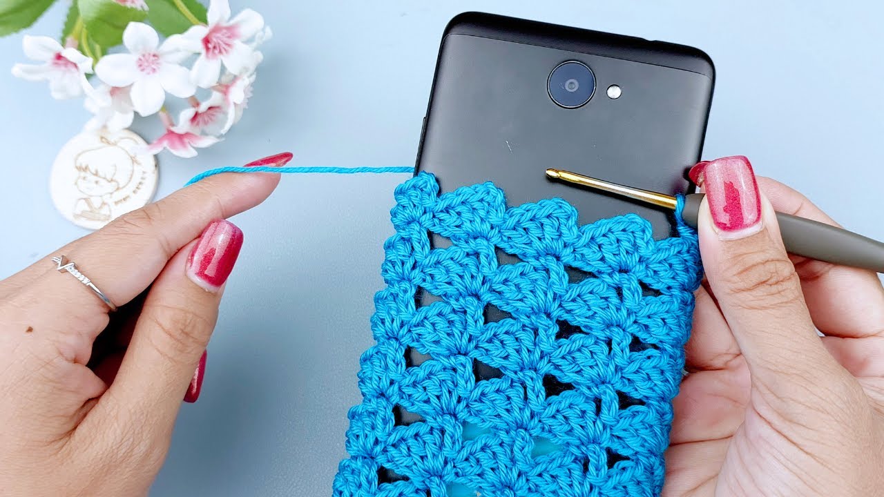 Crochet Phone Case with Very Beautiful Stitch | Crochet Gift Ideas ...