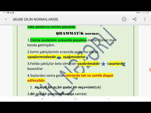 Ədəbi dilin normaları (Vacib məqamlar,heç bir kitabda olmayan xırdalıqlar)