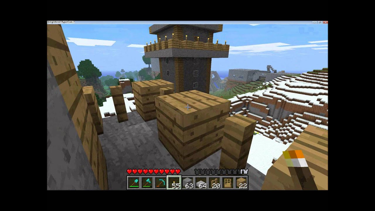 Comment faire une tour de garde dans minecraft part 2. - YouTube