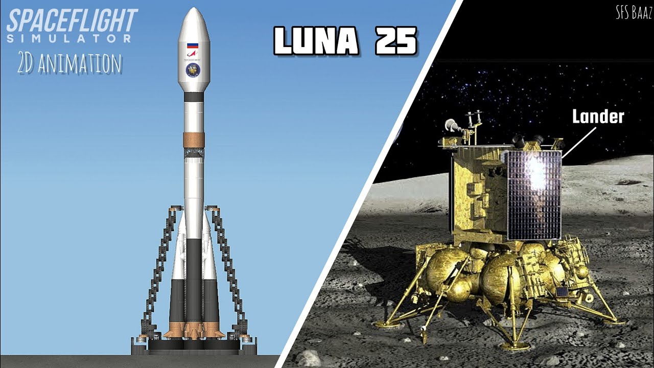Russia Luna 25 Animation | Space flight simulator | Soyuz & Luna-25 ...