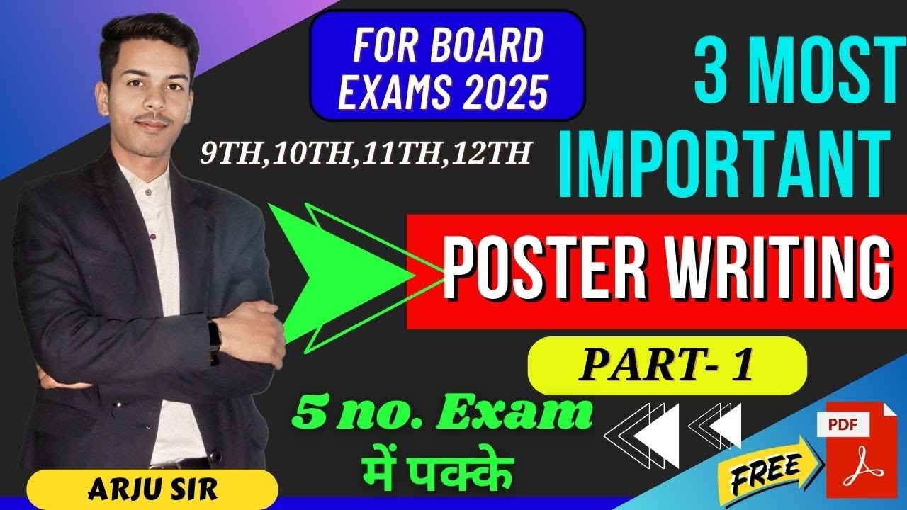 3 Most IMP Poster Writing | Poster Writing class 11/12 | Poster Writing ...
