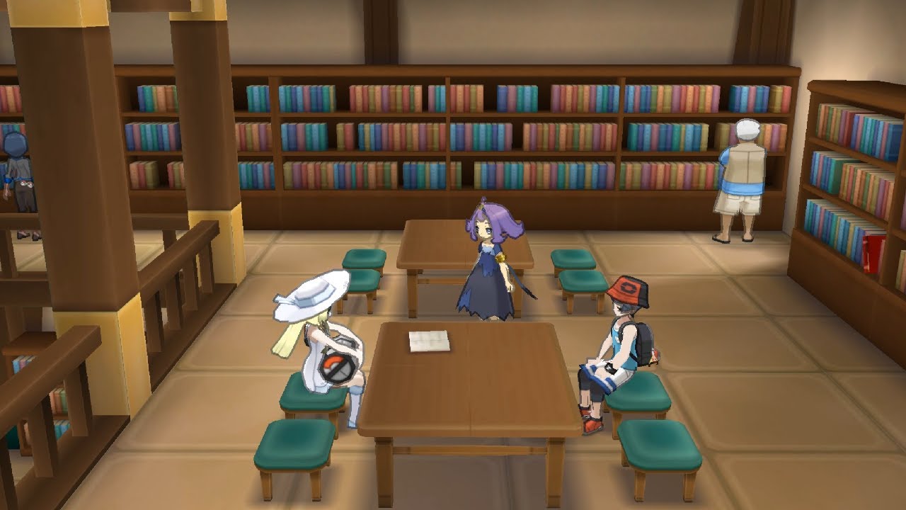 Pokémon Ultra Sun - Malie Library - YouTube