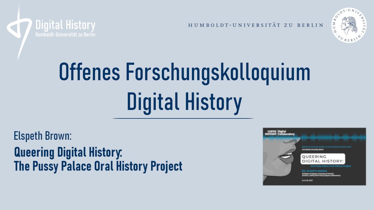 Elspeth Brown: Queering Digital History - YouTube