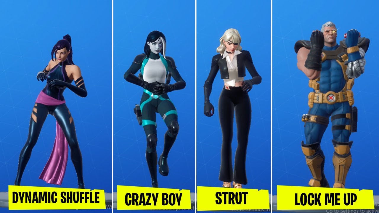 All new fortnite leaked emotes ( Dynamic Shuffle,Crazy Boy,Strut and ...