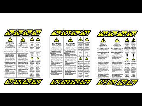 #FFin30s: LABEL-GB etc Sheets of warning labels for safer doors