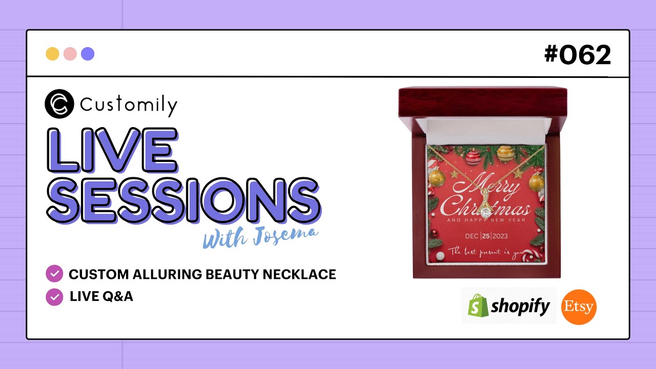 Customily Live Sessions 062 - Personalized Shine On Necklace + Using ...