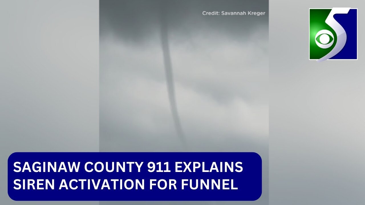 Saginaw County 911 explains siren activation for cold air funnel - YouTube