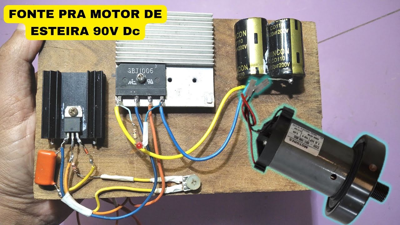 Como Fazer FONTE pra MOTOR de ESTEIRA 90V DC passo a passo - YouTube