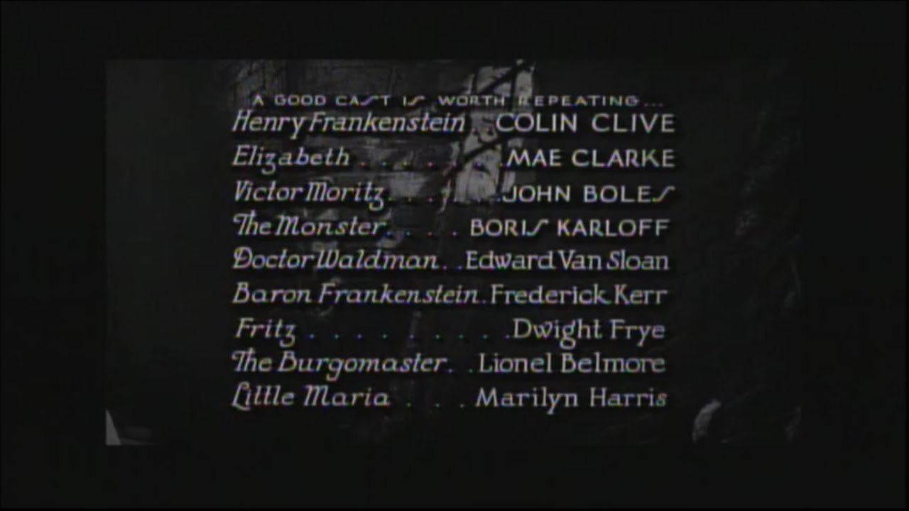 Frankenstein (1931) End Credits (TCM 2023) - YouTube