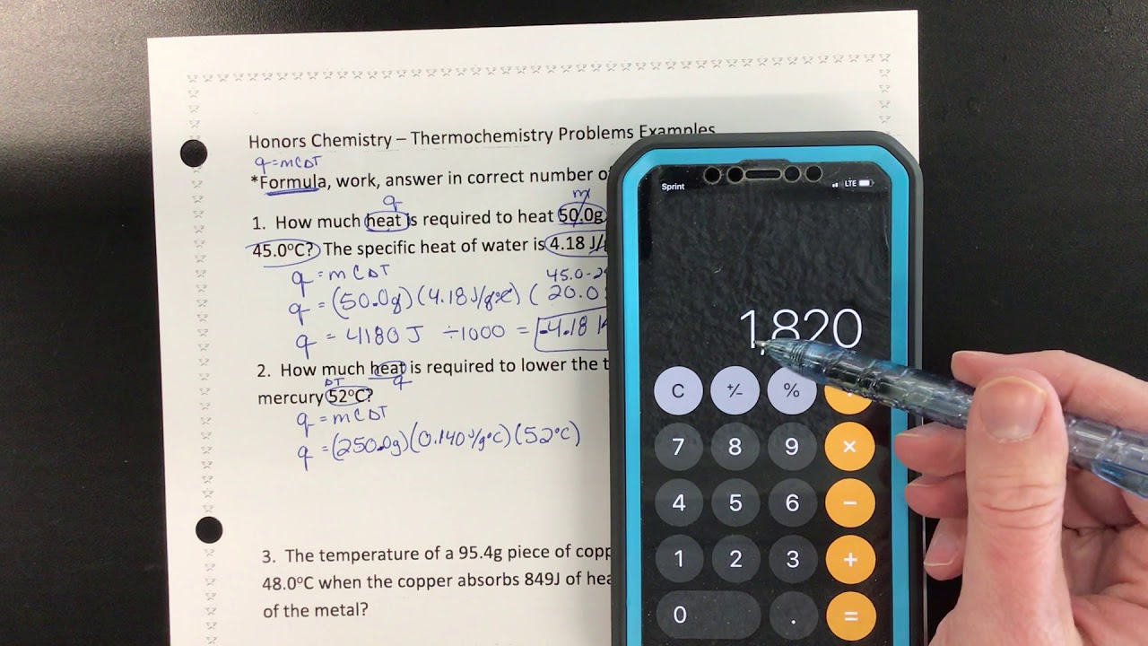 Thermochemistry Worked Examples - YouTube