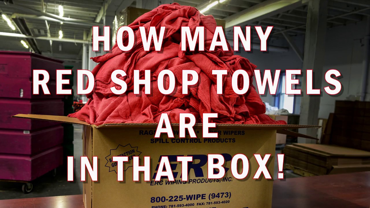 How many red shop towels in a ERC Wholesale red shop towels 50 pound ...