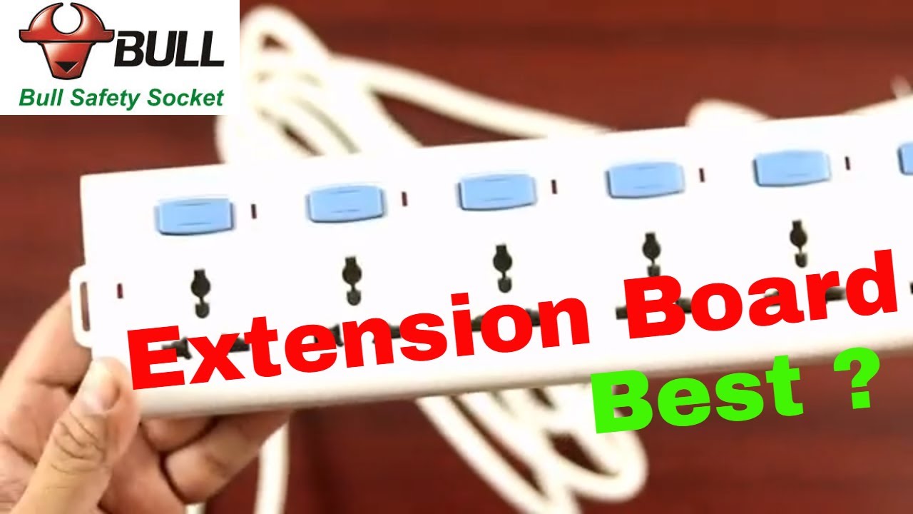 Bull extension board | 6 socket | 3m Wire | India - YouTube