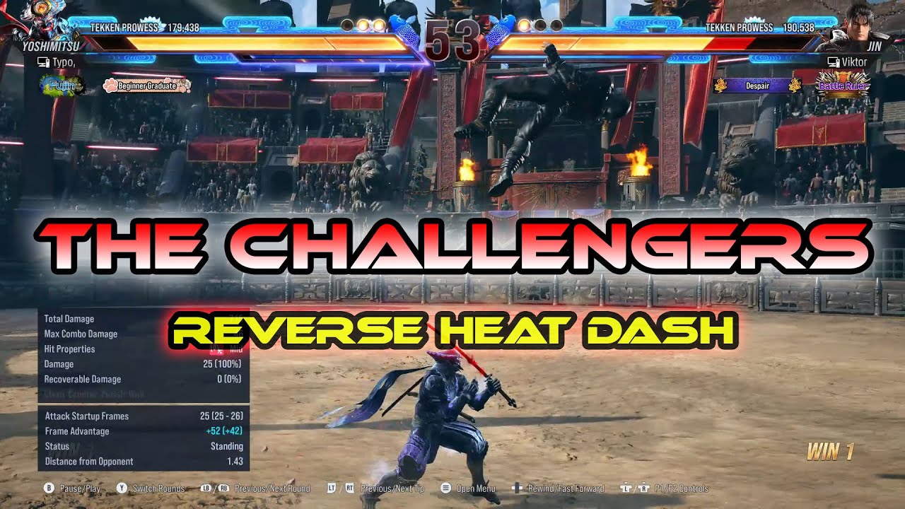 Reverse Heat Dash - The Challengers - Yoshimitsu Tekken 8 - YouTube
