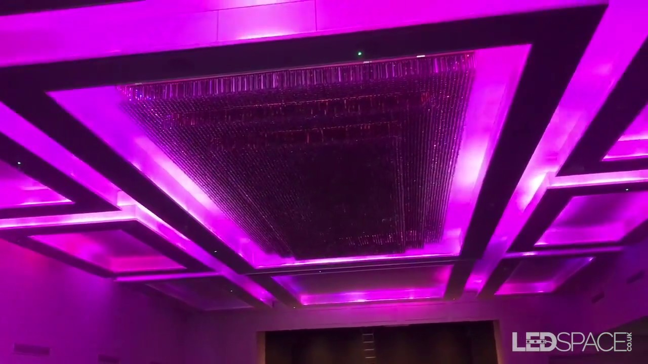Custom Ceiling Mounted LED Pixel Lighting - YouTube