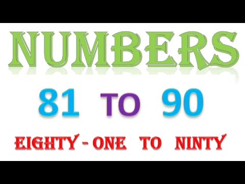 Numbers name 81 to 90 with spelling ll 81 to 90 numbers with spelling ...