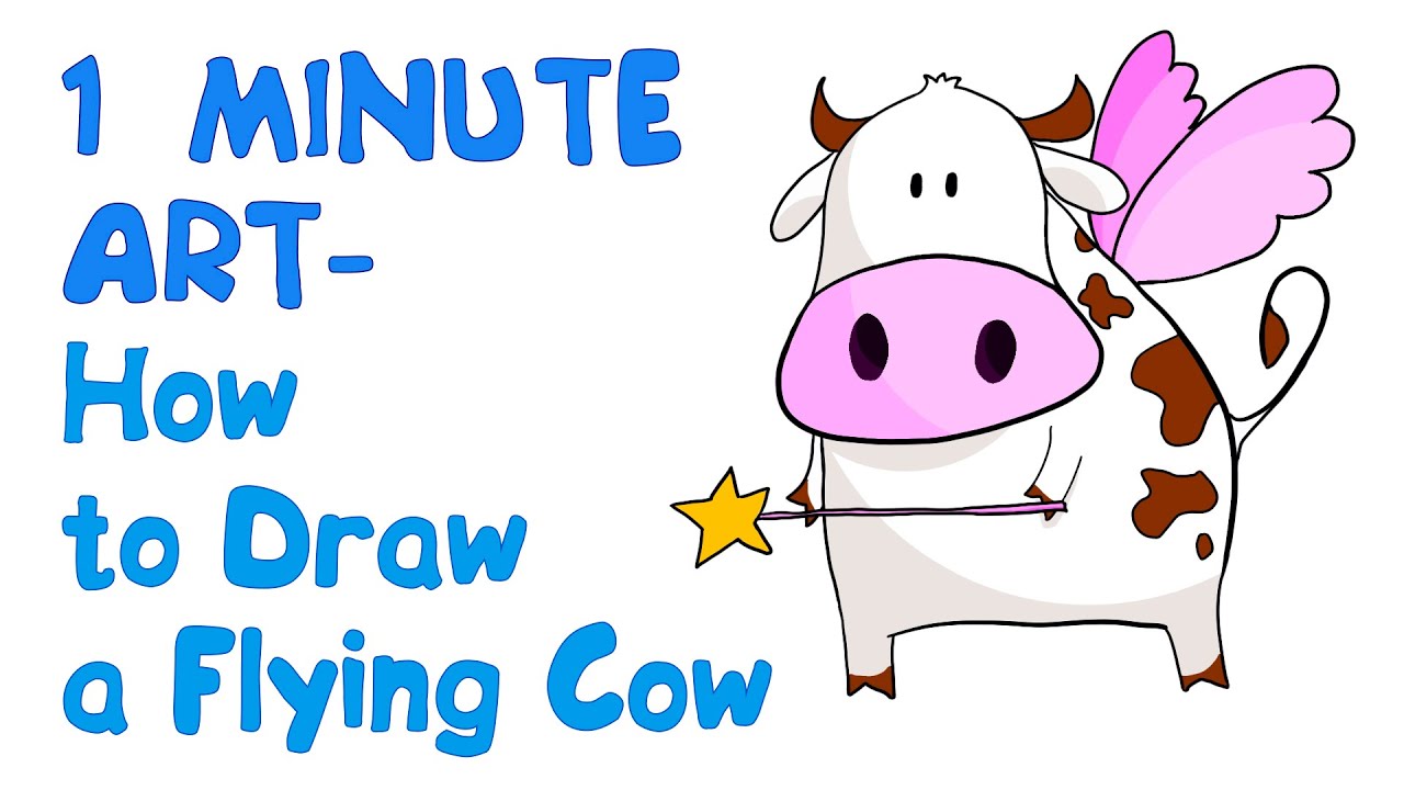 Flying Cow Drawing