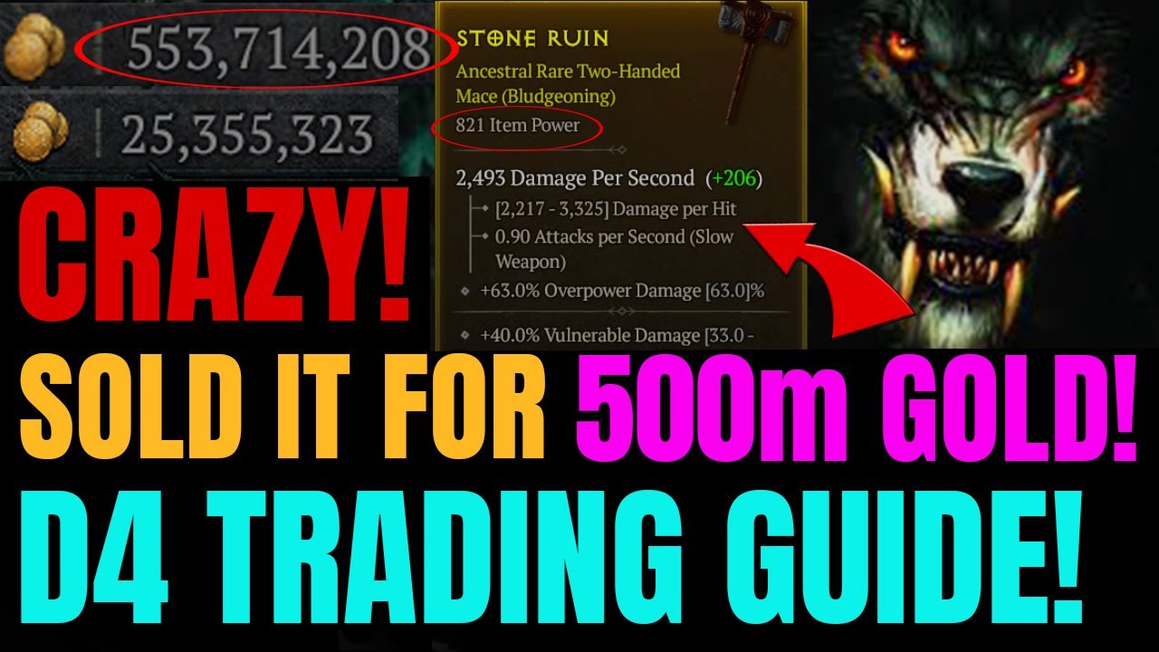 Diablo 4: ULTIMATE ENDGAME TRADING GUIDE!!! I Made 40m Gold In 5 Mins ...