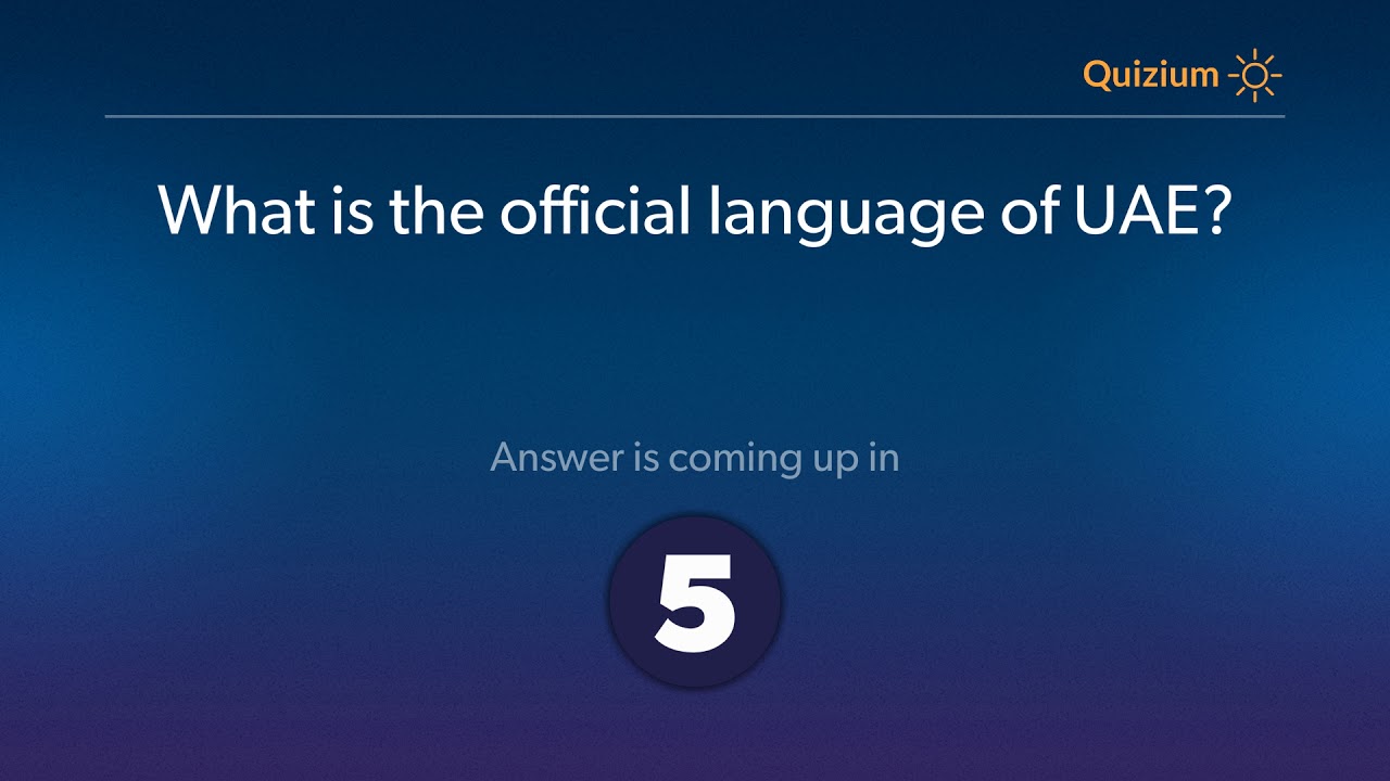 What is the official language of UAE? United Arab Emirates Quiz - YouTube