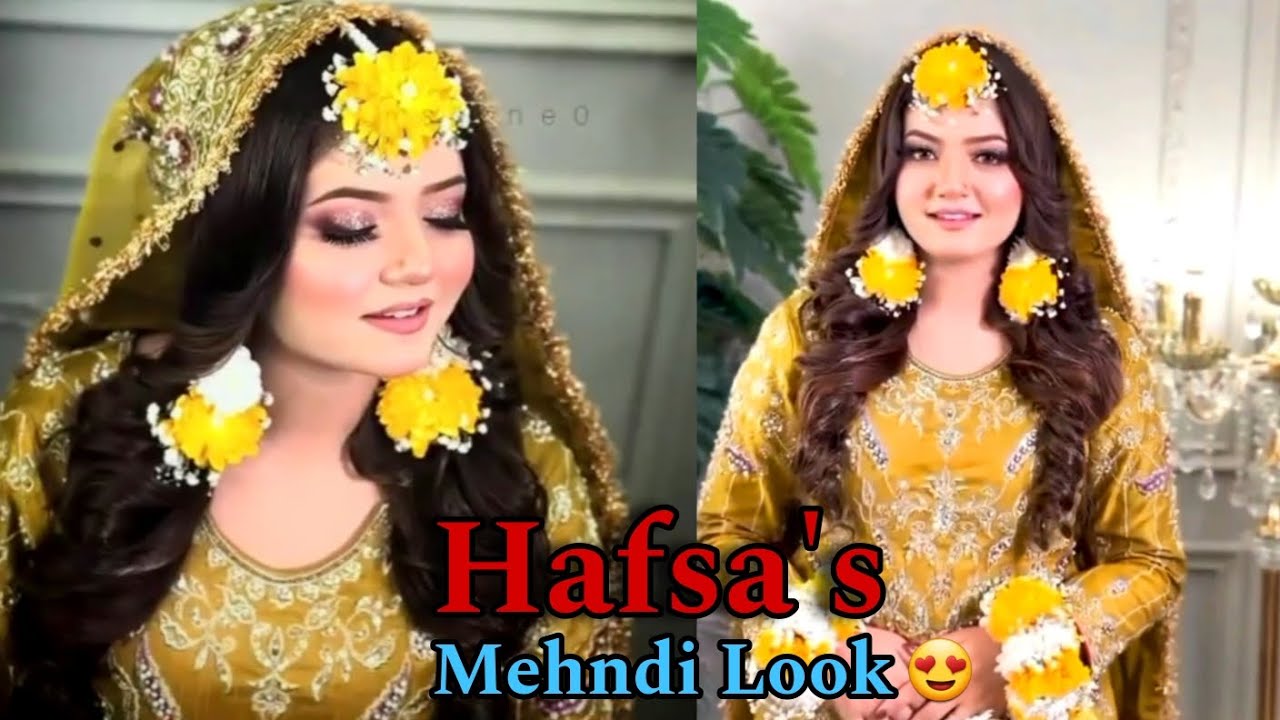 Hafsa Khan's Cutest Mehndi Look 😍 #hafsakhan #shaheerkhan - YouTube