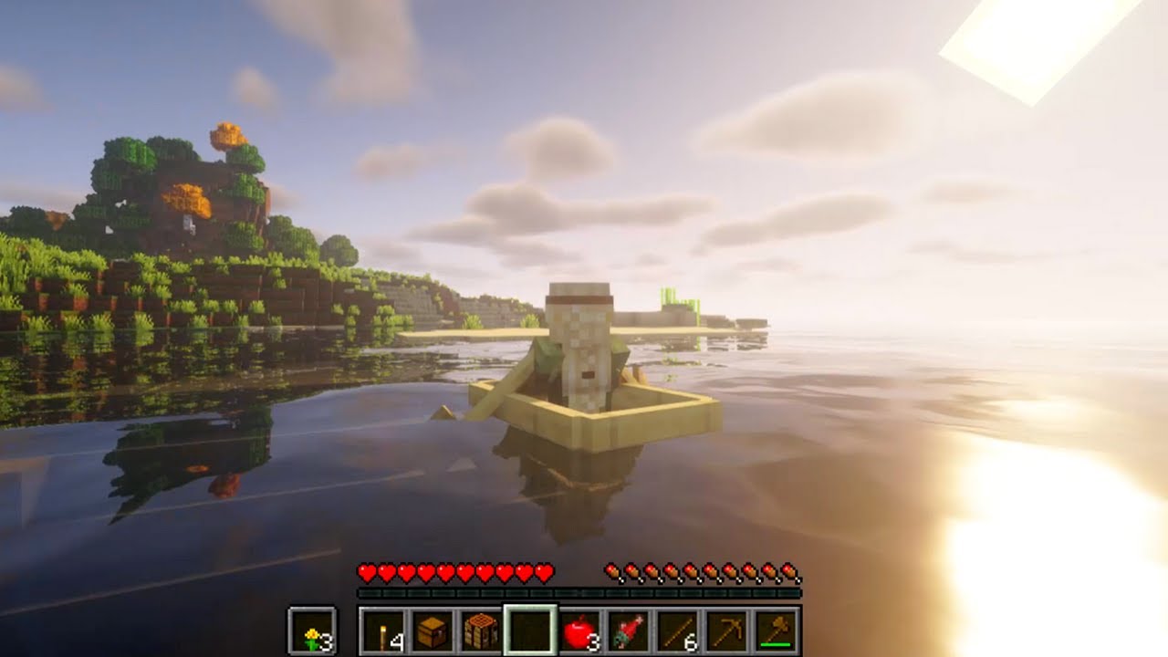 Relaxing Boat Ride & Mining Sounds - Minecraft Gameplay #1 | Sleepy ...