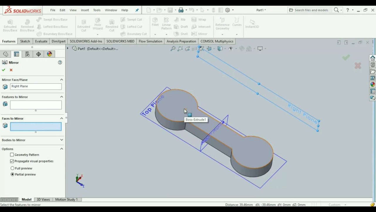 solid work mirror tutorial (tutorial -9) - YouTube