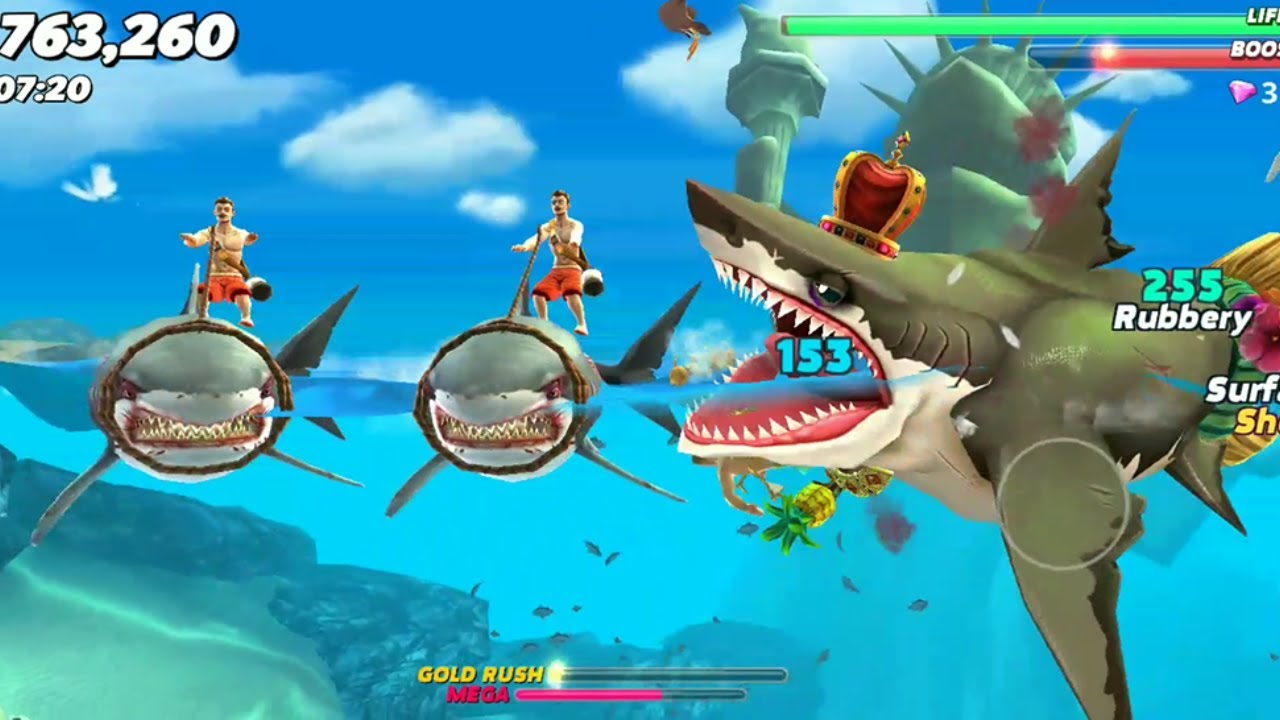 Hungry Shark world hack Great all new sharks unlock coming soon free online Megalodon Part 3 ...